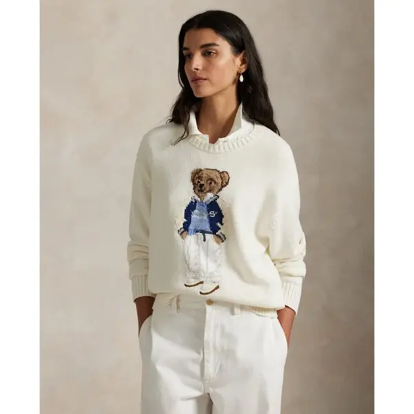 Ralph Lauren Spelman College Polo Bear Sweater - Nevis