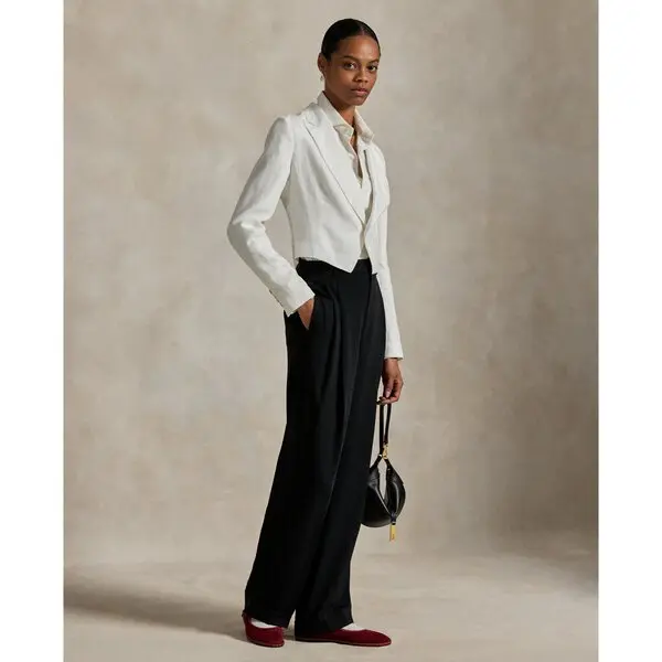 Ralph Lauren Spelman College Cropped Linen Blazer