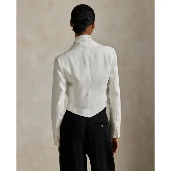 Ralph Lauren Spelman College Cropped Linen Blazer