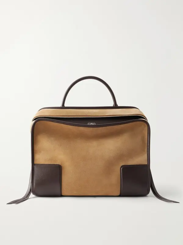 Loewe Amazona 180 Xl Suede Tote Bag - Brown