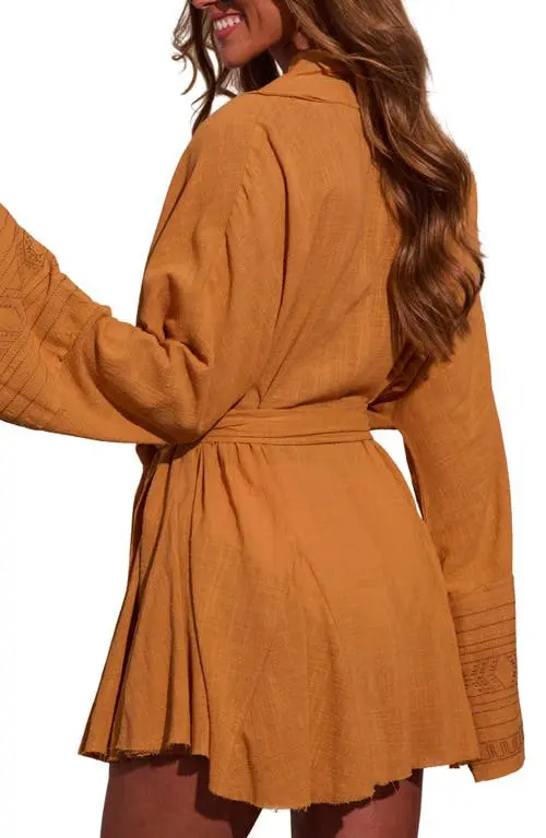VICI Monaco Mood Stretch Cotton Faux Wrap Top