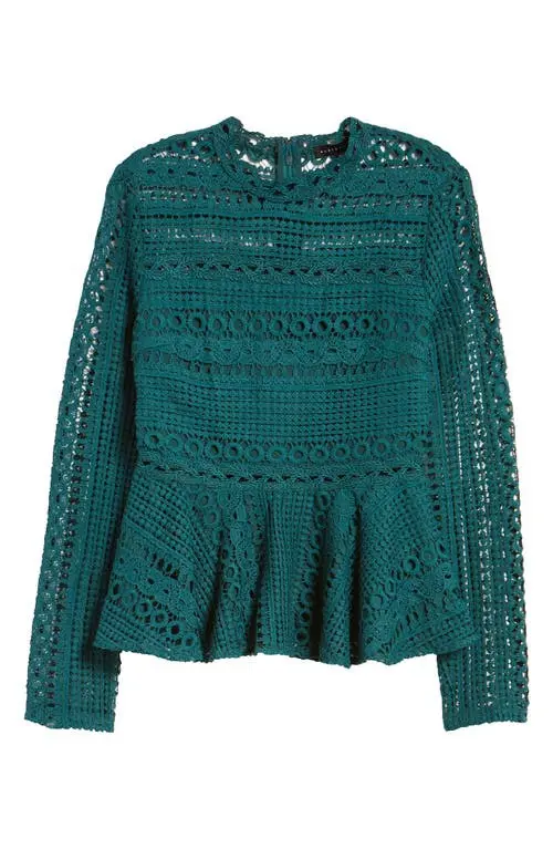 Endless Rose Crochet Lace Peplum Top