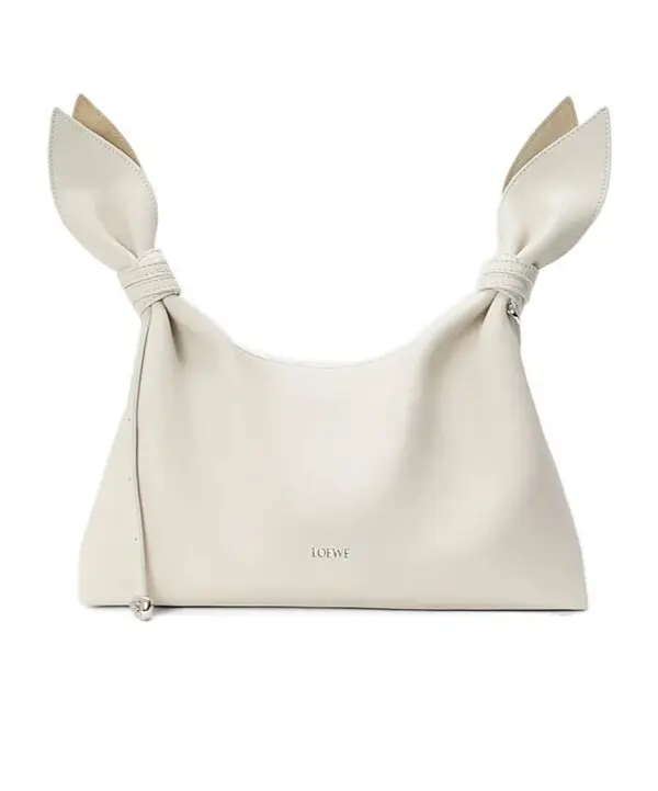 Loewe Medium Scarf Bag In Smooth Calfskin - Snow-white