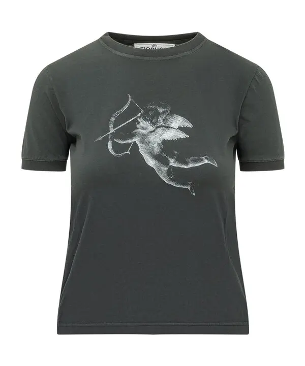 Fiorucci Cherub Print T-shirt