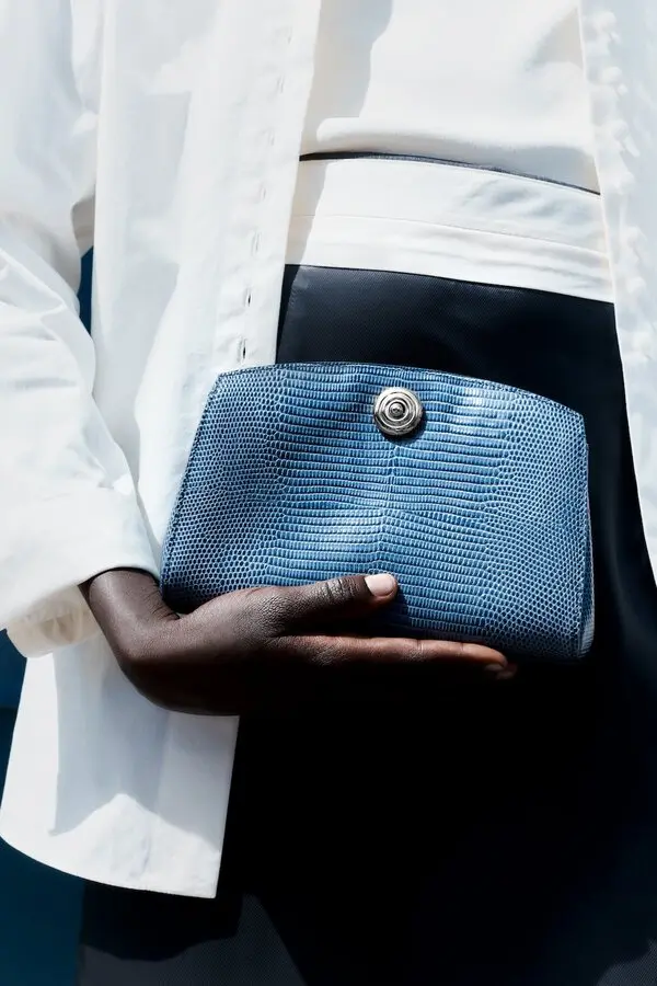 LIFFNER Pushlock Clutch Dove Lizard