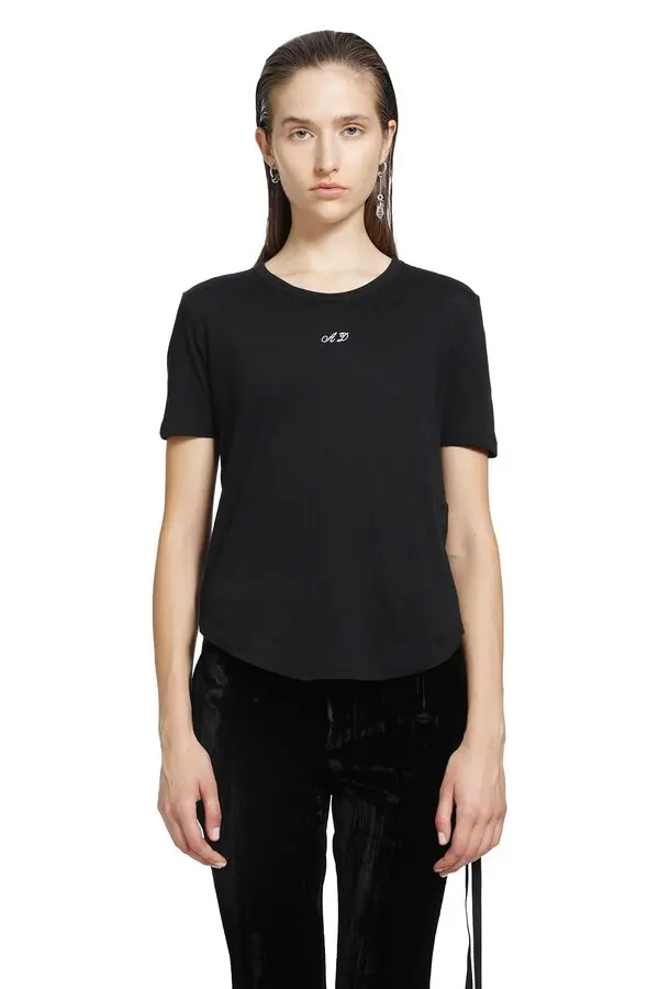 ANN DEMEULEMEESTER Brushed Jersey Monogram T-shirt