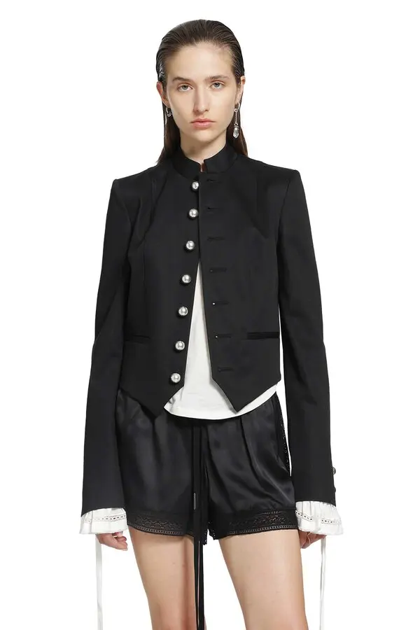 ANN DEMEULEMEESTER Bab Stand Collar Jacket