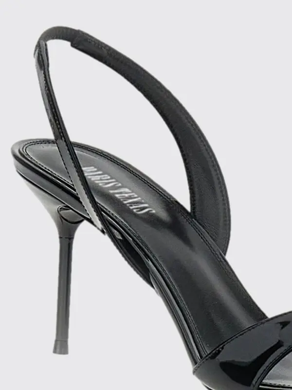 Paris Texas Lidia Patent Leather Mid-heel Slingback Sandals