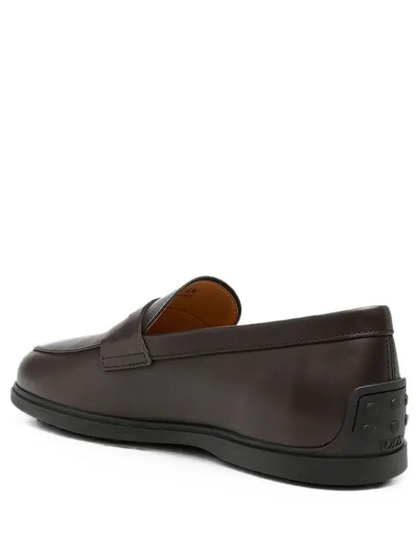 TOD'S Leather Gommino Loafers - Brown