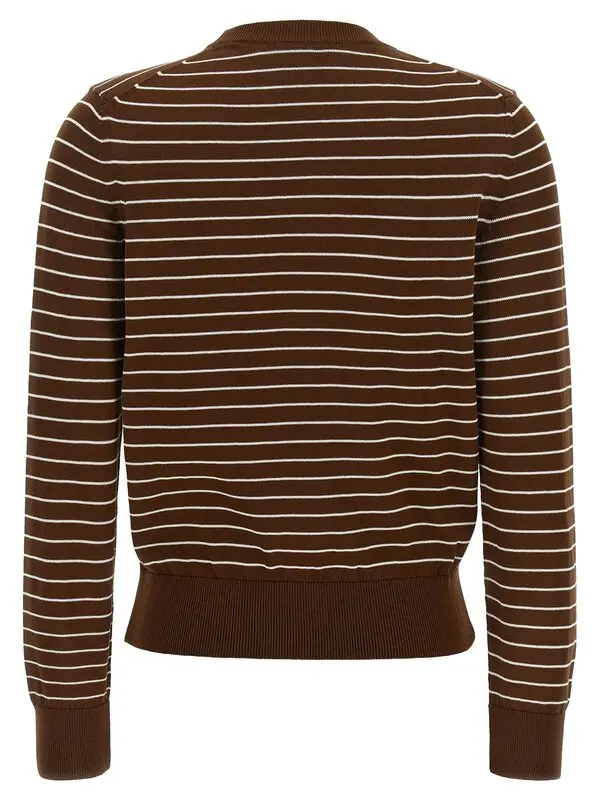 A.p.c. Sima' Striped Cotton Sweater - Brown