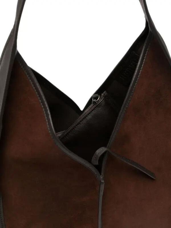 Hereu Calella Suede And Leather Hobo Bag - Multicolor