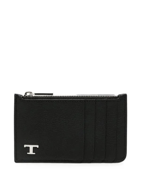 TOD'S Card Holder With Zip - Black