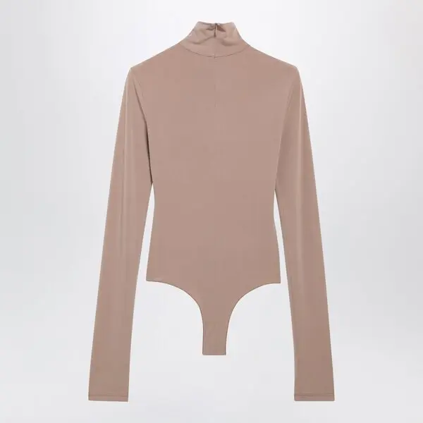 Andamane Stretch Jersey High Neck Bodysuit - Pink