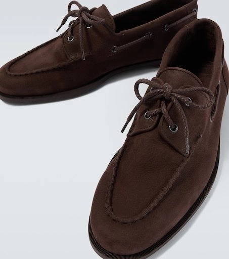 John Lobb Foil Suede Boat Shoes