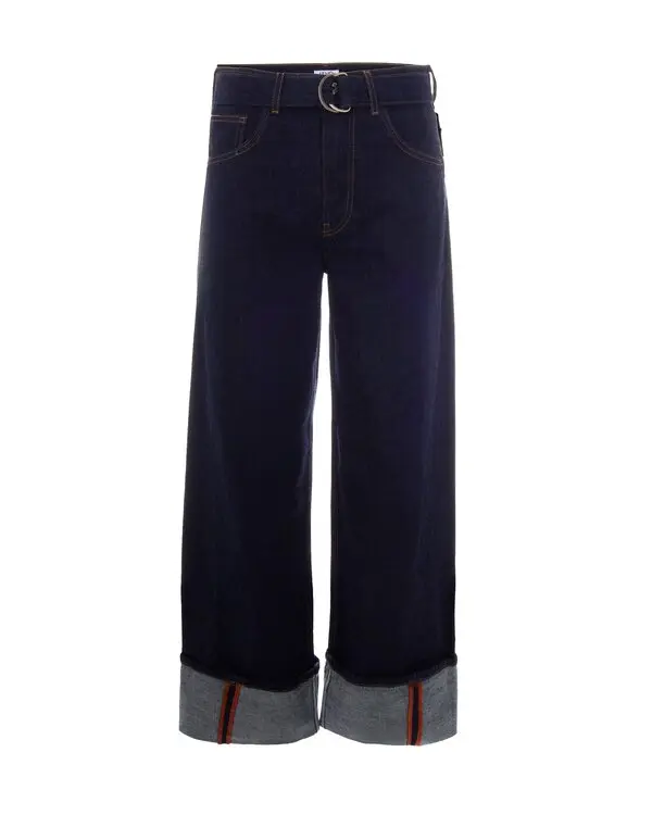 Liu Jo High-rise Straight-leg Jeans In 100% Cotton - Normal Wash