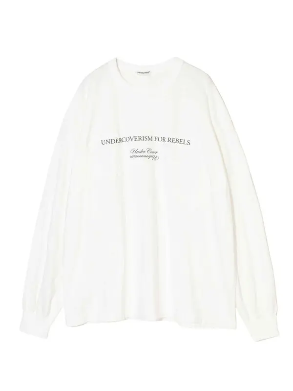 Undercover Undercoverism For Rebels" Graphic Print Long Sleeve Sweater - White