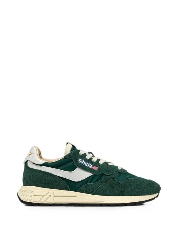 AUTRY Padded Collar Running Sneakers With Flat Cotton Laces - Verde