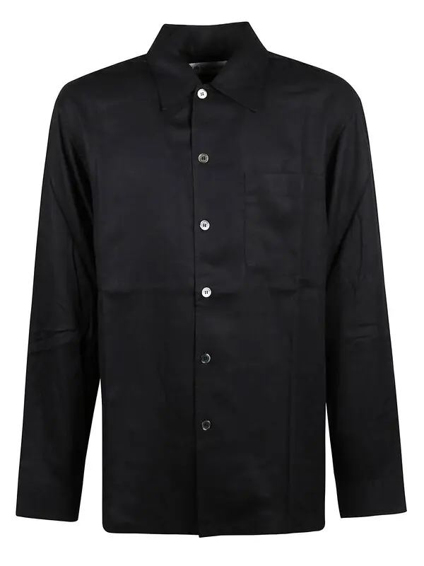 Our Legacy Chest Pocket Button-up Long Sleeve Shirt - Black