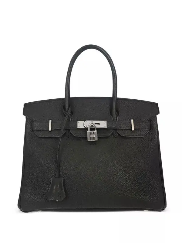 Hermès 2008 Togo Leather Birkin 30 Tote Bag - Black