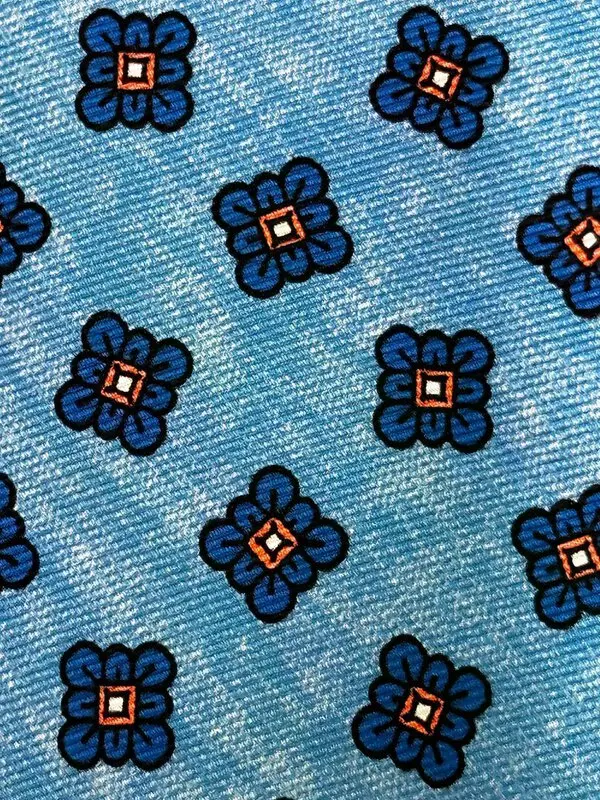 Kiton Floral-print Silk-twill Tie