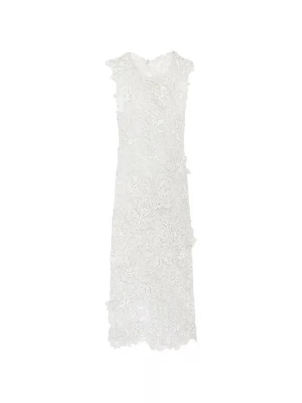 Simkhai Dahlia Floral-lace Midi Dress - White