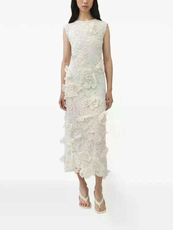 Simkhai Dahlia Floral-lace Midi Dress