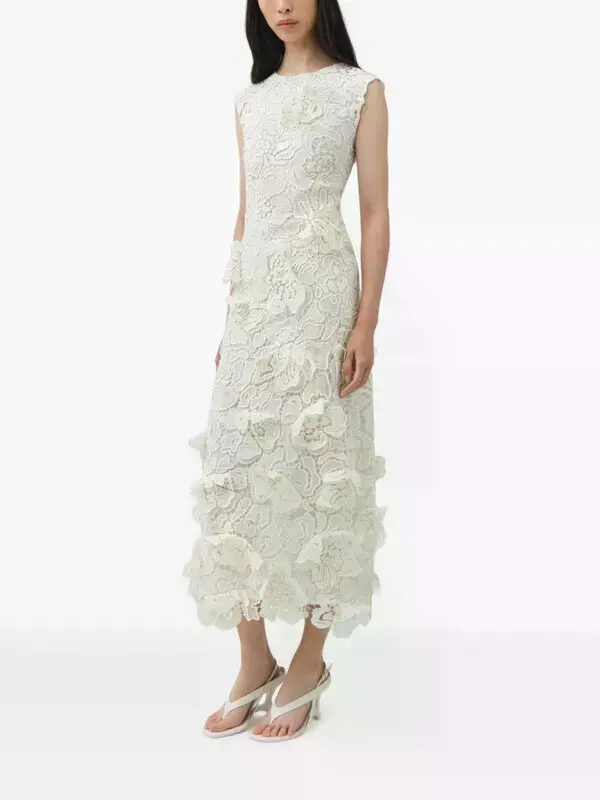 Simkhai Dahlia Floral-lace Midi Dress
