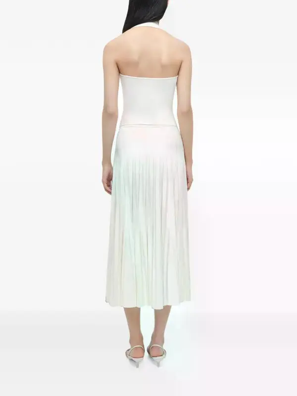 Simkhai Margoux Pleated Knit Midi Skirt