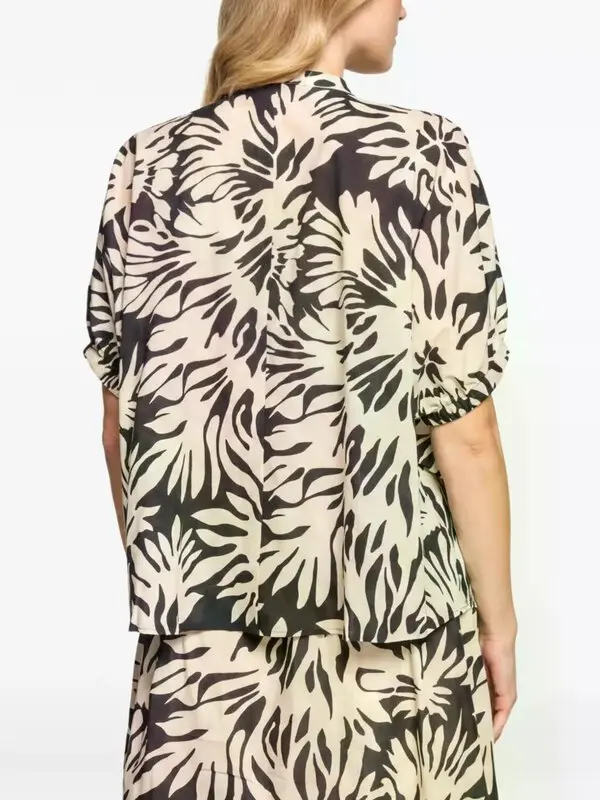 VERA MONT Floral-print Puff-sleeve Blouse