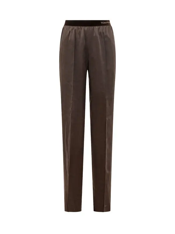 TOM FORD Silk Satin Pajama Pants - Espresso