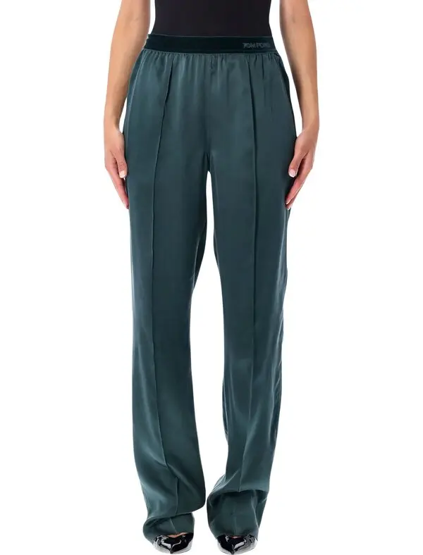 TOM FORD Silk-trim Stretch Trousers