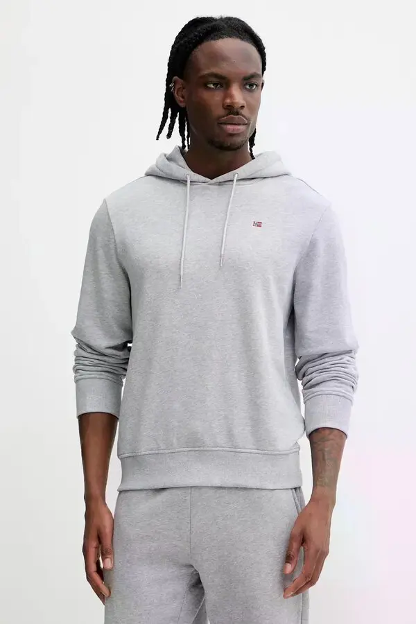 NAPAPIJRI Logo-embroidered Hoodie - Grey