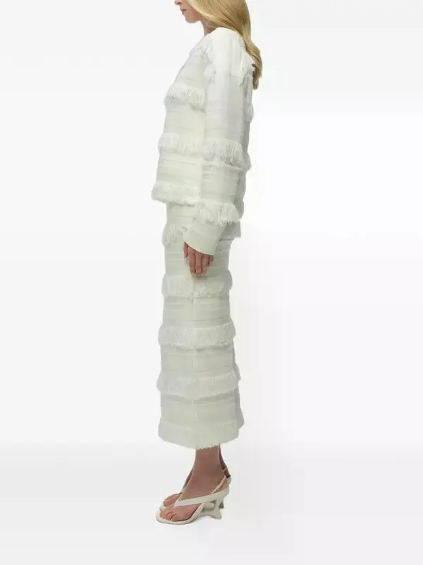Simkhai Carrick Fringe-trimmed Sweater - White