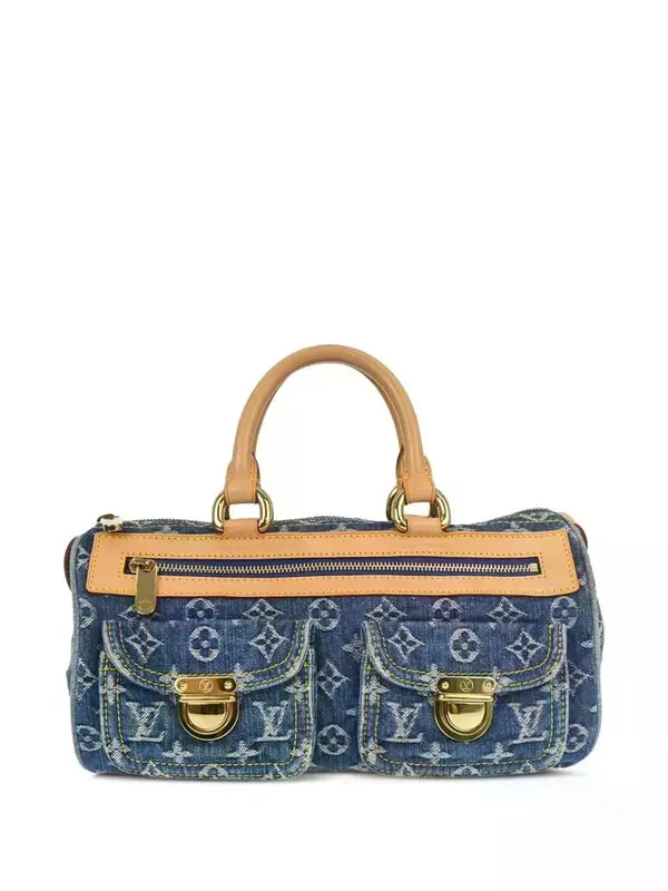 LOUIS VUITTON Monogram Denim Neo Speedy Handbag - Blue