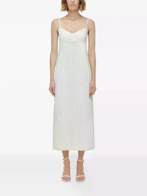 Simkhai Leah Crinkled-effect Backless Midi Dress