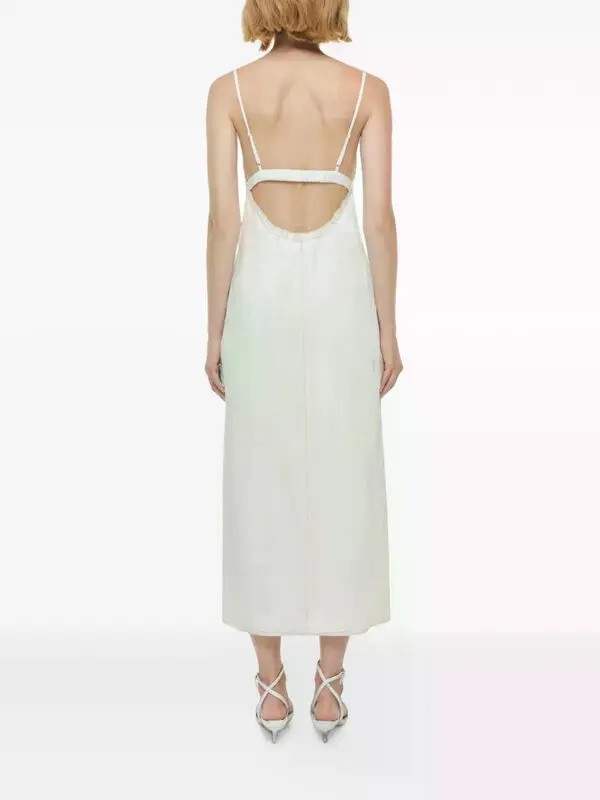 Simkhai Leah Crinkled-effect Backless Midi Dress