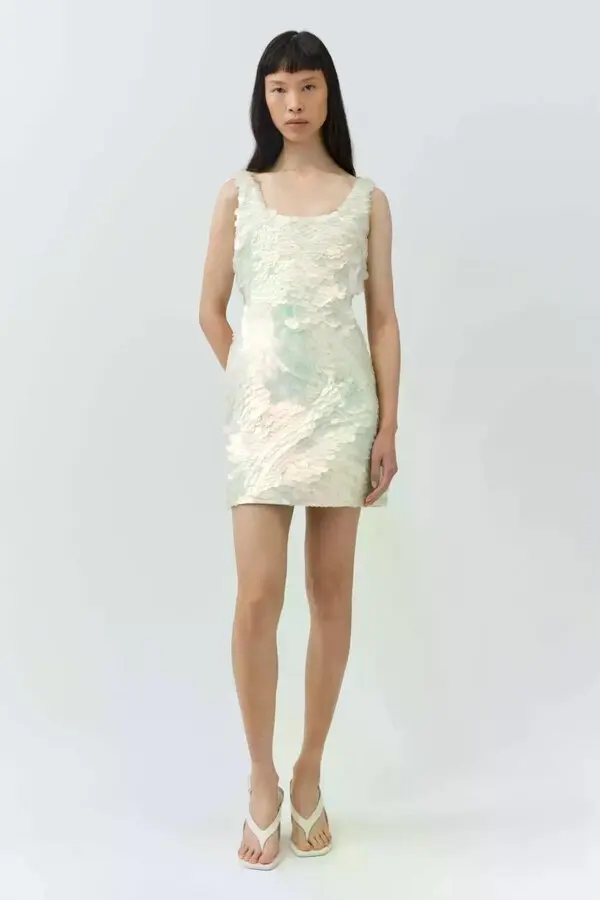 Simkhai Emilie Sequin-embellished Cutout Mini Dress