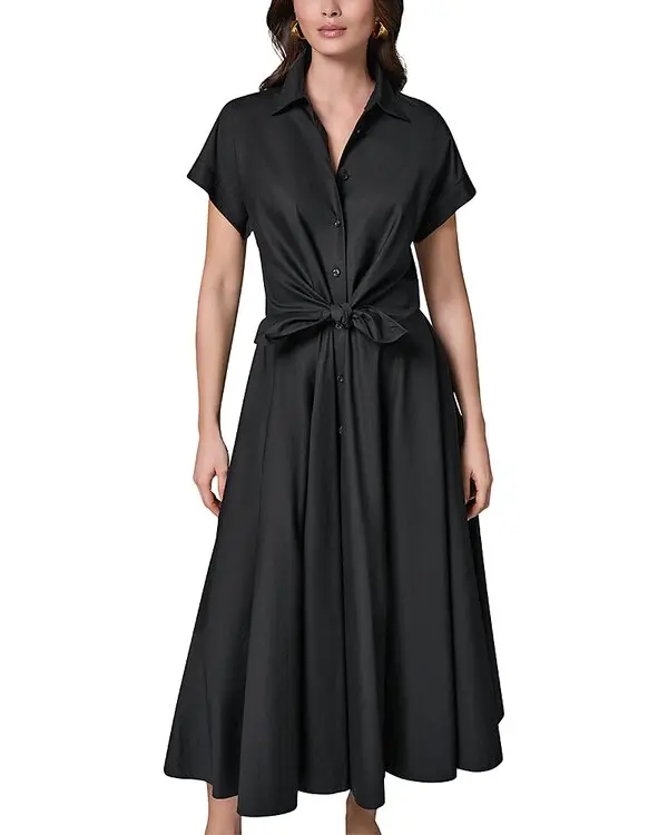 DONNA KARAN WEEKEND Donna Karan Maxi Shirt Dress - Black