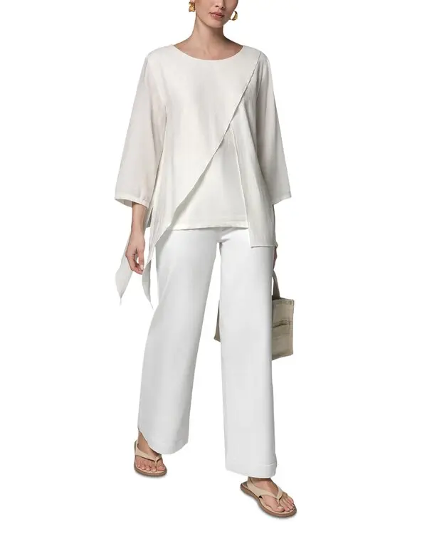 DONNA KARAN WEEKEND Donna Karan Asymmetric Layer Top - Cream