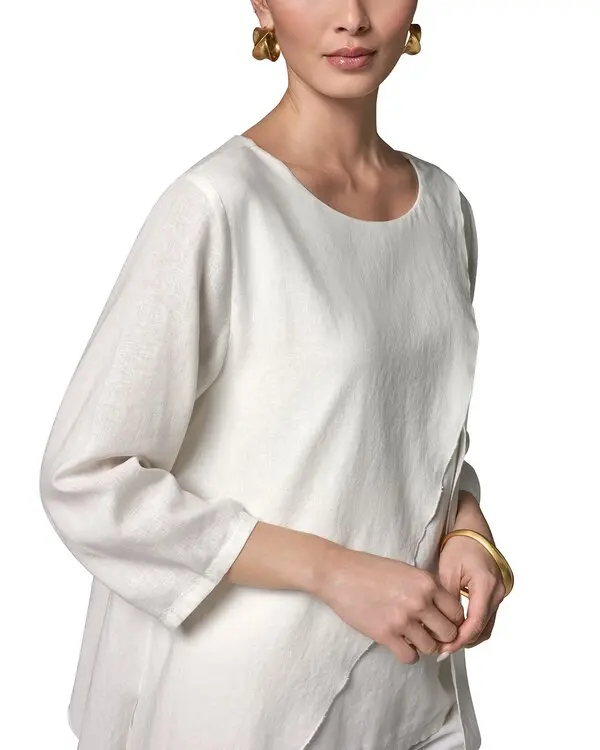 DONNA KARAN WEEKEND Donna Karan Asymmetric Layer Top - Cream