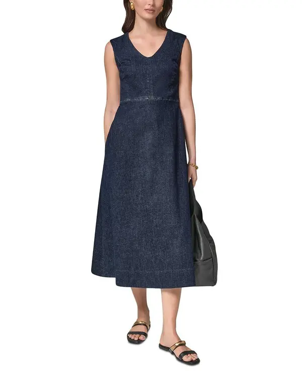 DONNA KARAN WEEKEND Donna Karan Denim Midi Dress
