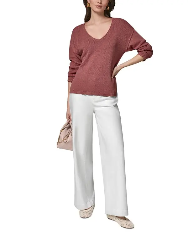 DONNA KARAN WEEKEND Donna Karan V Neck Sweater