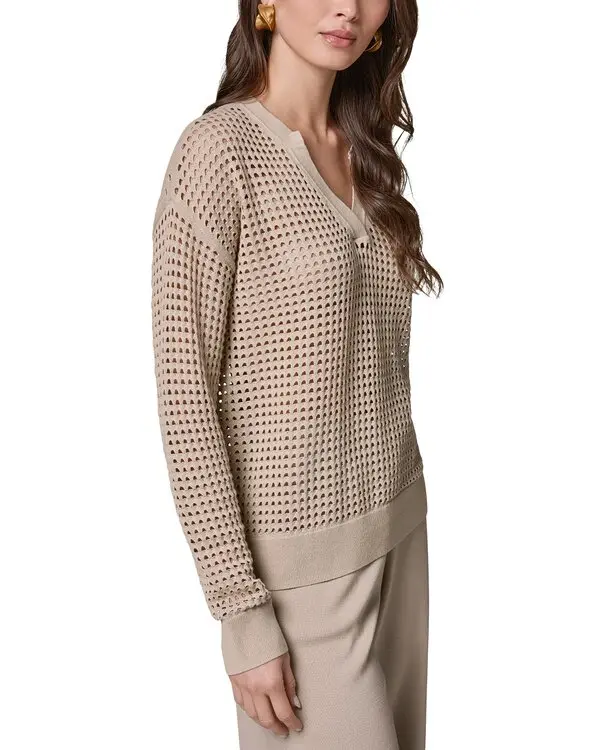 DONNA KARAN WEEKEND V-neck Sweater