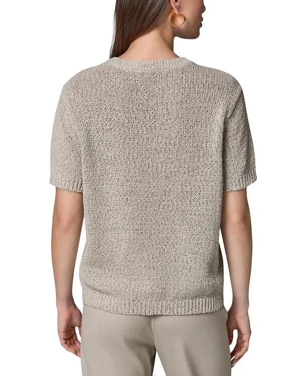 DONNA KARAN WEEKEND Donna Karan Easy V-neck Sweater - Sandstone Multi