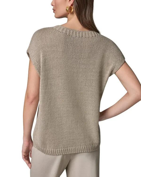 DONNA KARAN WEEKEND Embroidered Crewneck Sweater