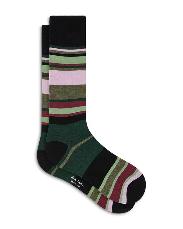 Paul Smith Ozzy Stripe Crew Socks - Black