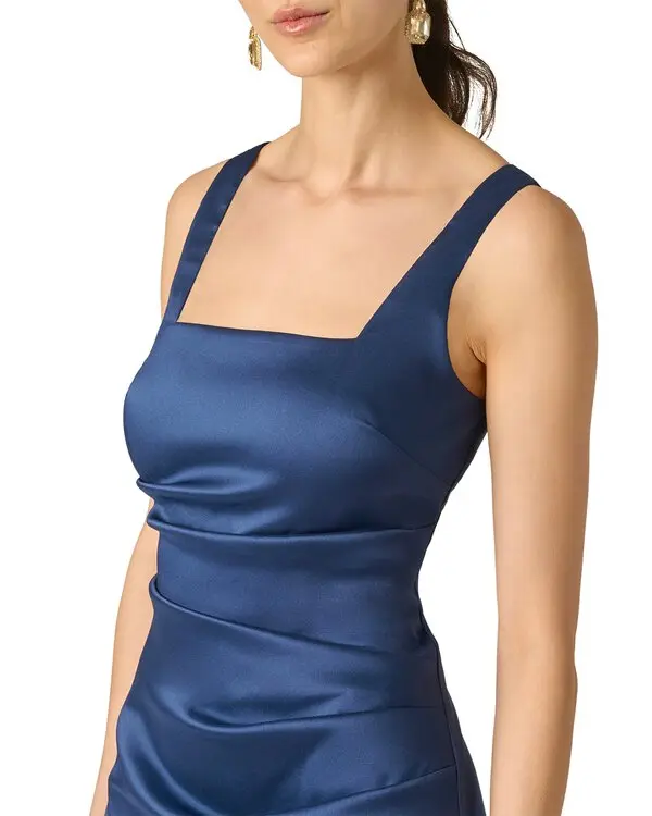 Aidan Mattox Stretch Mikado Long Dress