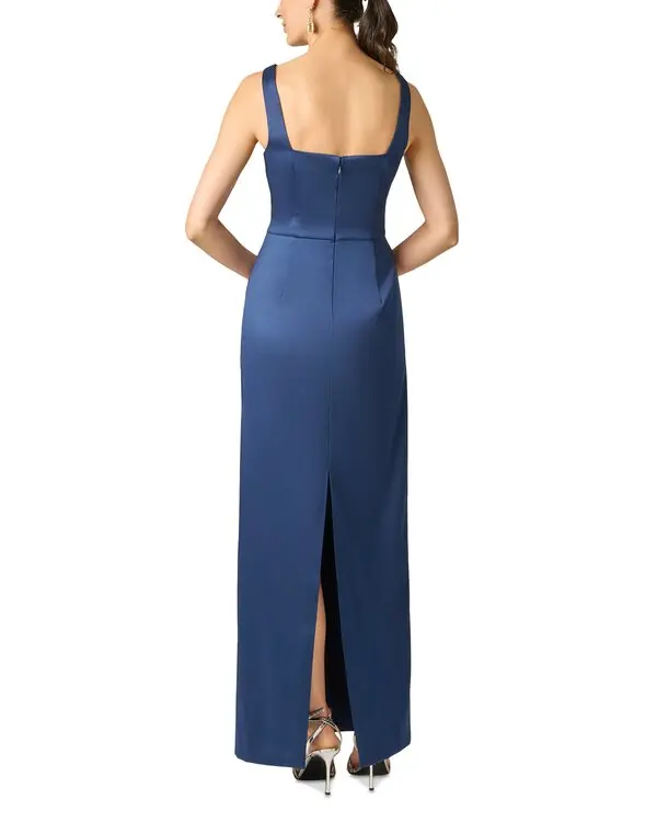 Aidan Mattox Stretch Mikado Long Dress