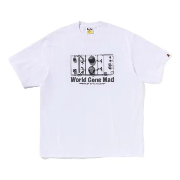 A BATHING APE Baby Milo Figure Relaxed Fit Tee - White