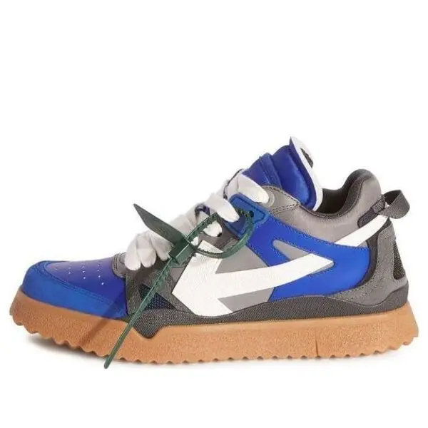 Off-White Sponge Mid-top Sneakers 'blue White Grey Tan